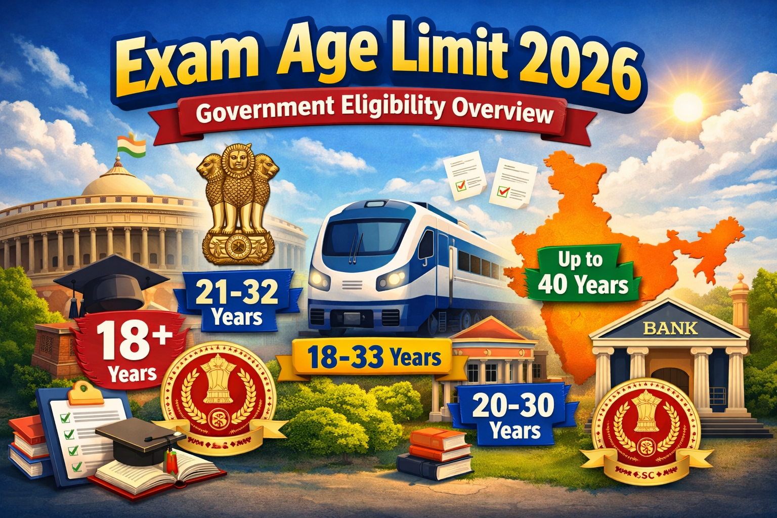 Exam Age Limit 2026: Govt Exams Eligibility & Age Rules